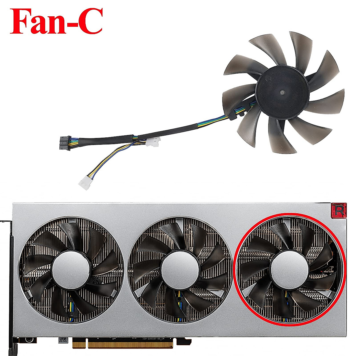 inRobert 75mm FD8015H12S VII Graphics Card Fan Replacement for AMD Radeon VII GPU Cooling Fan