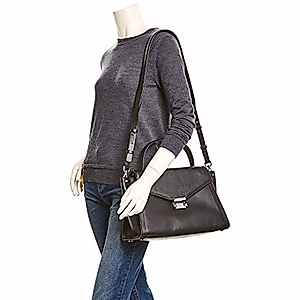 MICHAEL Michael Kors Women's Whitney Medium Satchel, Black, One Size