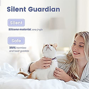 Pawaii QR Code Pet ID Tag, Silent Silicone Dog ID Tag, Modifiable Pet Online Profile, Free Online Pet Page Emergency Contact, Scan QR Receive Instant Pet Location Alert Email, 1Pack (Purple)