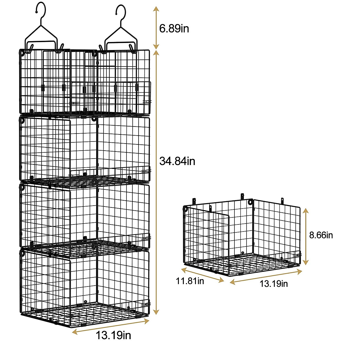 JKsmart 4-Shelf Modern Metal Closet Organizer with 3 Dividers for Storing Clothes, Boots, Towels, and More
