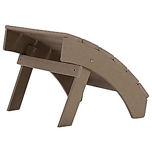 Signature Design by Ashley Outdoor Sundown Treasure Patio HDPE Ottoman, Grayish Brown