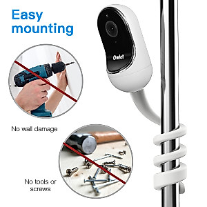 oioaahkeo Baby Monitor Mount for Owlet Duo Baby Monitor,Arlo Camera, Motorola Baby Monitor and VTech VM901 (White)