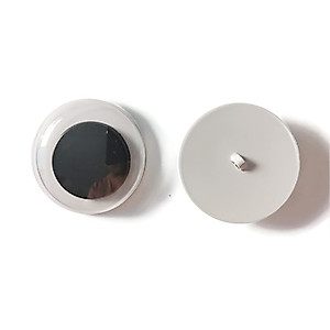 UUYYEO 100 Pcs Plastic Wiggle Eye Buttons Sew On Wiggle Eyes Craft Googly Eyes Stuffed Animal Making Supplies Clothing Embellishments 8mm