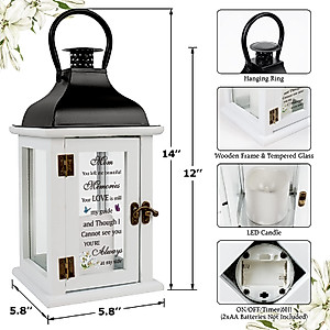 Memorial Lantern - Bereavement Sympathy Gifts for Loss of Mother Memorial Gifts for Loss of Mother Thoughtful Funeral Gifts for Loss of Mother Remembrance Gifts for Loss of Loved One
