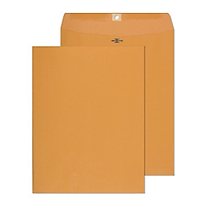 Clasp Envelopes - 10x13 Inch Brown Kraft Catalog Envelopes with Clasp Closure & Gummed Seal – 28lb Heavyweight Paper Envelopes for Home, Office, Business, Legal or School 15 Pack 10x13, Brown Kraft