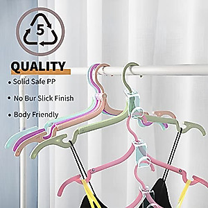 Pansyling 50PCS Clear Clothes Hanger Connector Hooks Super Space Saving for Closet Heavy Duty Load Bearing Plastic Cascading Hanger Hooks Extender Clips Connection Hooks for Velvet Huggable Hangers