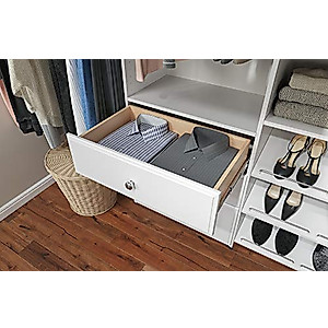 Easy Track 8" Drawer Closet Storage, White