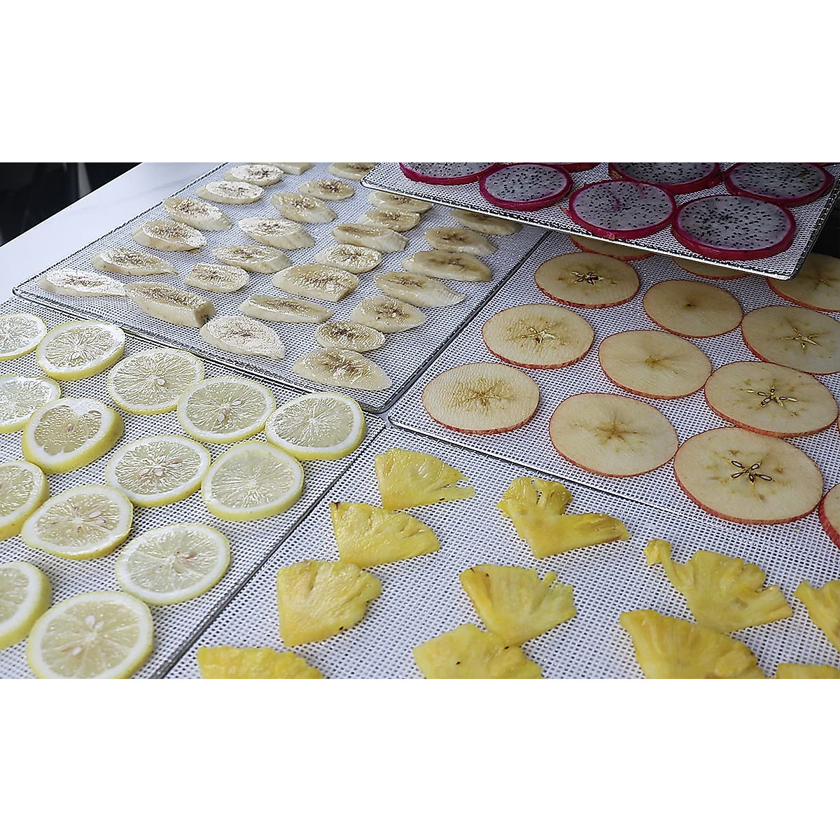 Kispog Dehydrator Sheets for NESCO FD-7SSD, 7 pcs/sets 12x11 inch Mesh Silicone Dehydrator sheets.