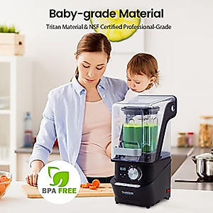 Nuwave Infinity Noise Reduction Blender, Sealed Sound Enclosure, Professional Grade, Digital Controls, 56oz Tritan Jar, Laser-Cut Stainless-Steel -Blades & Heavy-Duty Metal Gears