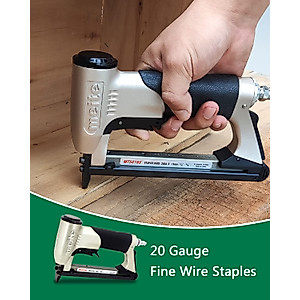 meite 20 Gauge 1/2-Inch (12.3mm) Crown 1/2-Inch Length Upholstery Staples for Staple Gun, Fine Wire Stainless Steel Staples for Carpet, Work Box, Cable, Shed (5,000 Pieces)