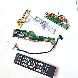 for LTN154X1-L02/L03 1CCFL 30Pin LVDS Remote+Inverter+Keyboard VGA HDMI AV USB T.V53 Controller Board LCD Display Panel DIY kit (LTN154X1-L03)