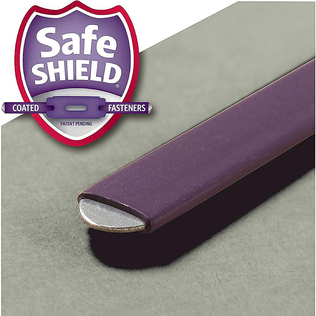 Smead 100% Recycled End Tab Pressboard Classification File Folder with SafeSHIELD Fasteners, 2 Dividers, 2" Expansion, Legal Size, Gray/Green, 10 per Box (29810)