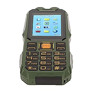 Naroote Senior Mobile Phone, 2G SOS Function ABS Bluetooth Elderly Cell Phone for Indoor (Green)