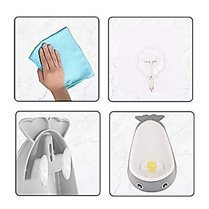 Whale Potty Training Urinal for Boys with Funny Aiming Target, Toddler Boy Toilet Pee Trainer - Gray