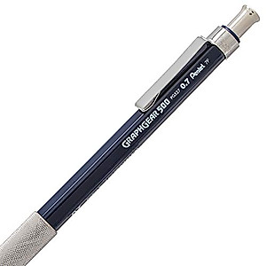 Pentel GraphGear 500 Automatic Pencil Kit, 0.7mm, Refill Leads, Block Eraser 2 Pack (PG527LEBP2)