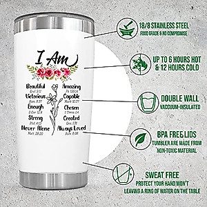 Birthday Gifts For Women, Christian Gifts For Mom, Wife, Couple, Encouragement, Spiritual Gifts For Women, Unique Christian Tumbler, Religious Gifts Idea, Jesus 20 Oz Stainless Steel Tumbler