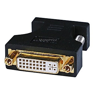 Monoprice 102397 HD15 (VGA) Male to DVI-A Female Adapter,Gold Plated (102397)