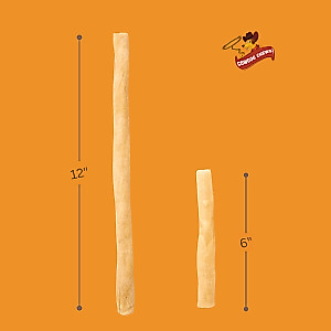 Cowdog Chews Collagen Sticks 12" (5 Pack) - Odor-Free, All Natural Collagen Dog Chews for Healthy Joints, Skin & Coat. Best Rawhide and Bully Stick Alternative Filled with Beefhide Goodness.