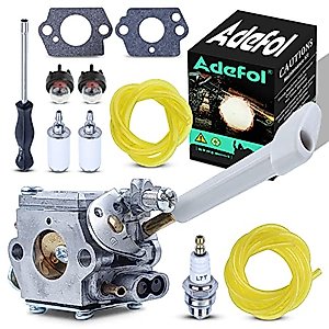 Adefol RY08420A Backpack Leaf Blower Carburetor and Carb Adjusting Tools for Ryobi BP42 RY08420 with Fuel Filter Line Replacement Parts for 308054079 530069247