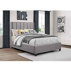 Lexicon Taye Upholstered Platform Bed, Cal King, Gray