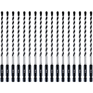 Owl Tools 3/16 Inch Masonry Drill Bits (13 Pack - Industrial Grade - Standard Chuck) 6 Inch All Purpose Masonry Bits for Concrete, Stone, Block, & More!