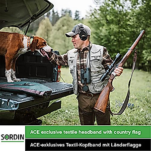 Sordin Supreme Pro-X Ear Defenders for Hunting & Shooting - Active & Electronic - US Headband & Gel Kits - Black Headband, Green Cups