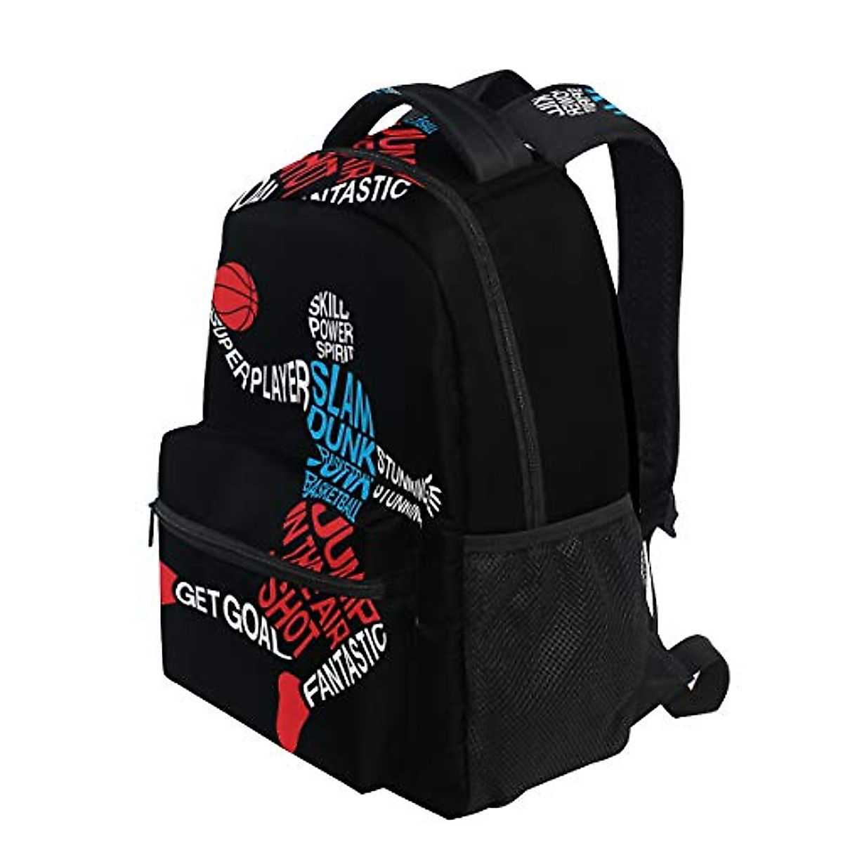 ALAZA Basketball Player Bank Shot Sports Large Backpack Personalized Laptop iPad Tablet Travel School Bag with Multiple Pockets