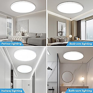 JHPGEOE Flush Mount LED Ceiling Light Fixture,Ultra-Thin 30W LED Ceiling Light,Close to Ceiling Lighting Fixtures for Living Room,Bedroom,Dining Room,Kitchen,Laundry Room (White Light (White))