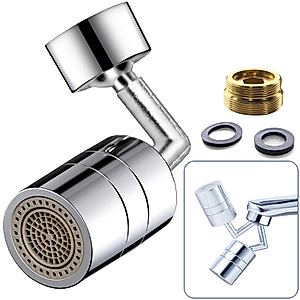 Faucet Aerator, 720° Rotatable Faucet Sprayer Head, Eye Wash Station Faucet Aerator, Universal Splash Filter Faucet, Leakproof Design with Double O-Ring, Durable Copper & ABS