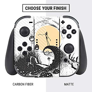 Skinit Decal Gaming skin compatible with Nintendo Switch Bundle - Officially Licensed Disney The Nightmare Before Christmas Jack on Spiral Hill Art Design