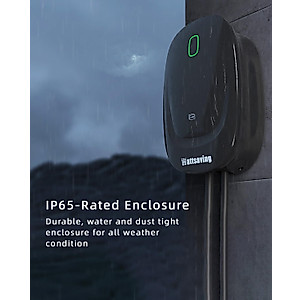 Wattsaving Level 2 EV Charger - 240 Volt up to 40 Amp Electric Vehicle Charging Station with NEMA 14-50 Plug and 24.6 Ft Cable, Black