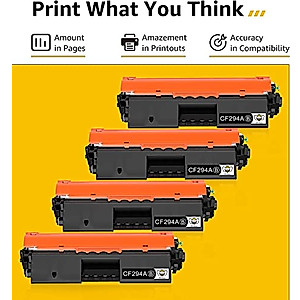 CMYBabee Compatible Toner Cartridge Replacement for HP 94A CF294A Black Toner Cartridge for HP M118dw, MFP M148dw M148fdw M149fdw M148 M118 M149 Toner Ink Printer (Black, 4-Pack)