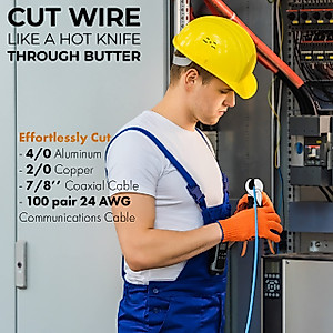 AMERICAN MUTT TOOLS 10 Inch Cable Cutters Heavy Duty Shears | Heavy Duty Wire Cutters for Copper and Audio Wire | Battery Cable Cutter Tool, Cable Cutters Electrical | Big Wire Cutters Heavy Duty