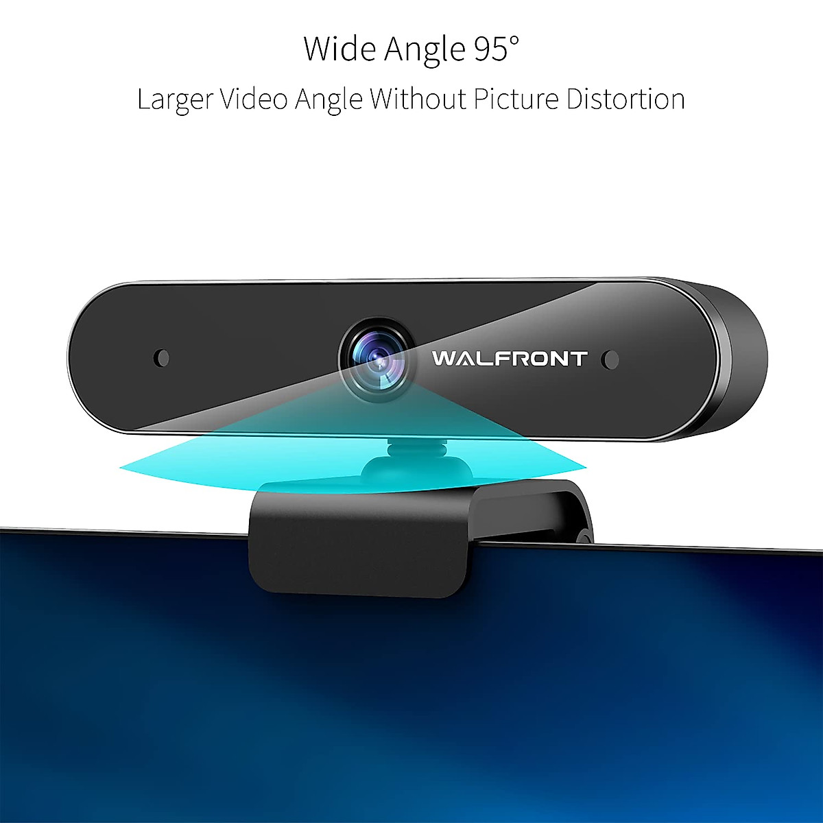 Walfront 1080P Webcam for PC Laptop Desktop, 360-Degree Rotation Streaming Webcam with Microphone, Computer Video Camera Webcam Compatible for Video Calling Recording Conferencing, premium black (Model-S3)