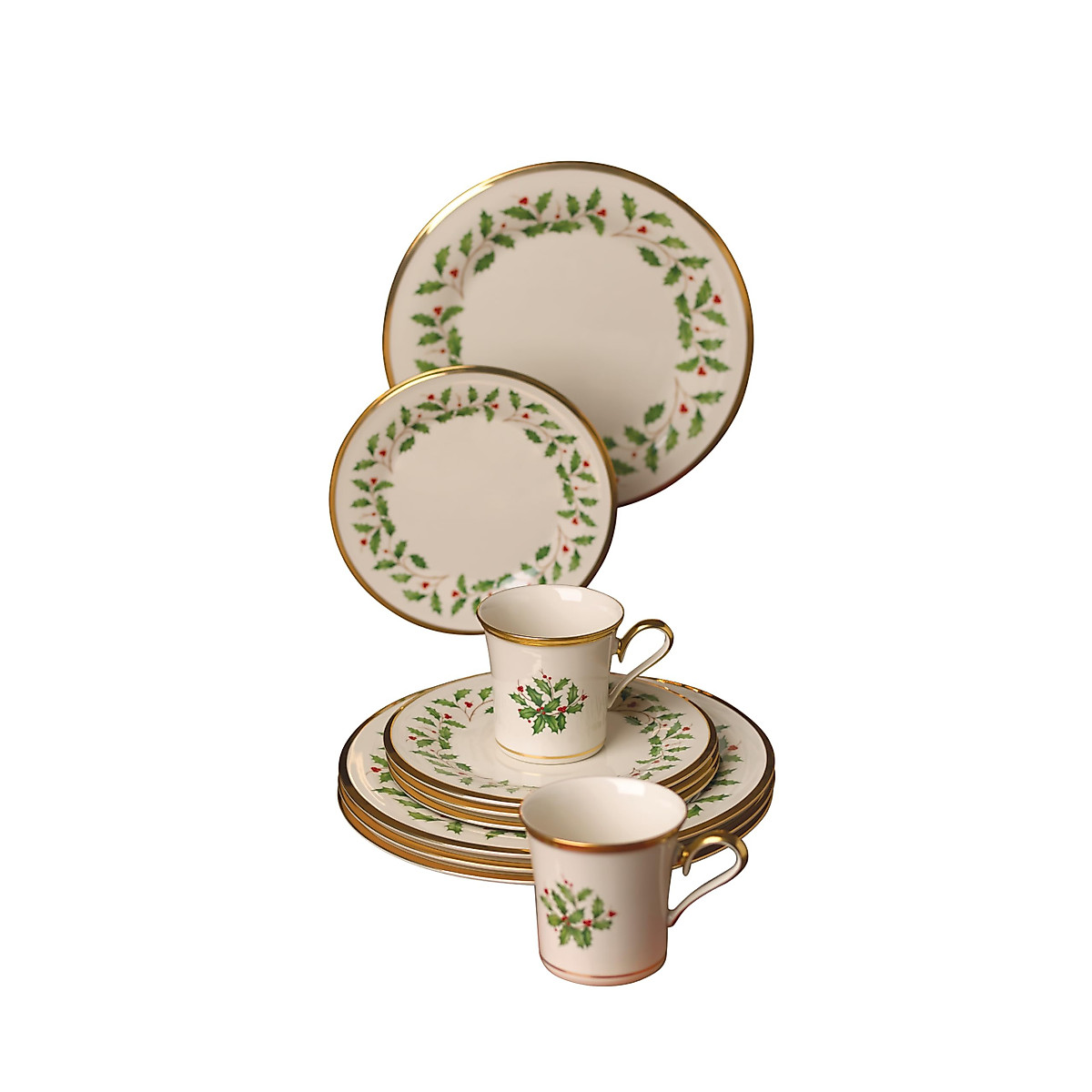 Lenox 6122048 Holiday 12-Piece-Plate-&-Mug Set