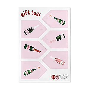 CENTRAL 23 - Pink Wrapping Paper - For Wedding - Champagne Print - Celebration Gift Wrap - 6 Sheets - Birthday New Baby, Bride and Groom - For Anniversary or Valentines Day Gifts