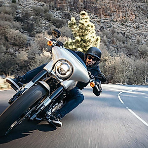 AHR Motorcycle Helmet German Style Half Helmet for Bike Cruiser Scooter Chopper Half Face Helmet for Men Women DOT Approved, Run-G (Matte Black, M)