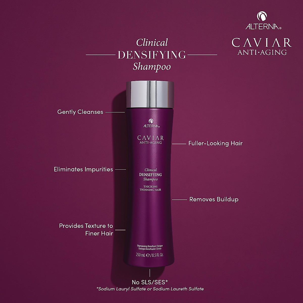 Alterna Caviar Anti-Aging Clinical Densifying Shampoo, 8.5 Fl Oz (Pack of 2)
