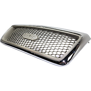 Garage-Pro Grille Assembly Compatible with 2004-2008 Ford F-150 Chrome Shell/Beige Honeycomb Insert, New Body Style