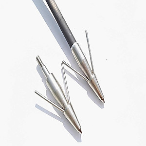 SHARROW Archery Bow Fishing Arrowheads Shooting Fishing Broadheads Arrow Points Hunting Tips 6pcs/12pcs (Silver, 12pcs)