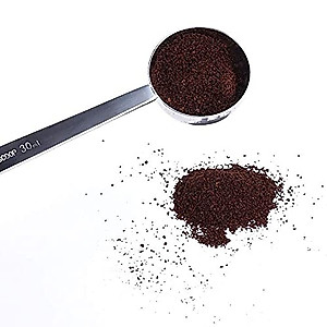 Dingq 30ml 2pcs Coffee Scoop,Stainless Steel Tablespoon, Long Handle Coffee Sugar Powder Tea Scoop,Measuring Spoons, Silver, eSd713146