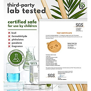 Bamboo Baby Plate with Suction - Kids and Toddler Suction Cup Plate for Babies, Non-toxic All-Natural Bamboo Baby Food Plate Stays Cool to the Touch for Baby-Led Weaning (Panda-Green)