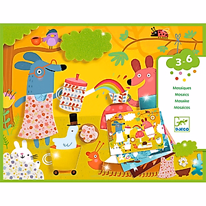 DJECO Fun Foam Sticker Mosaic Craft Kit, Multi
