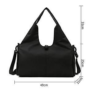 Gym Bag for Women, Sports Yogo Tote Bag and Carry on All Your Stuff Workout Gear, Travel Duffel Shoulder Weekend Bags for Women with Shoe Compartment