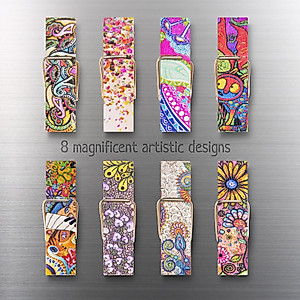 8 Colorful Fridge Magnets Clips + Strong Magnetic Hook - Display Photos & Memos On a Refrigerator, Locker, Whiteboard in a Cute & Fun Way. Perfect to use in Any Kitchen, Office, Classroom or Cubicle.