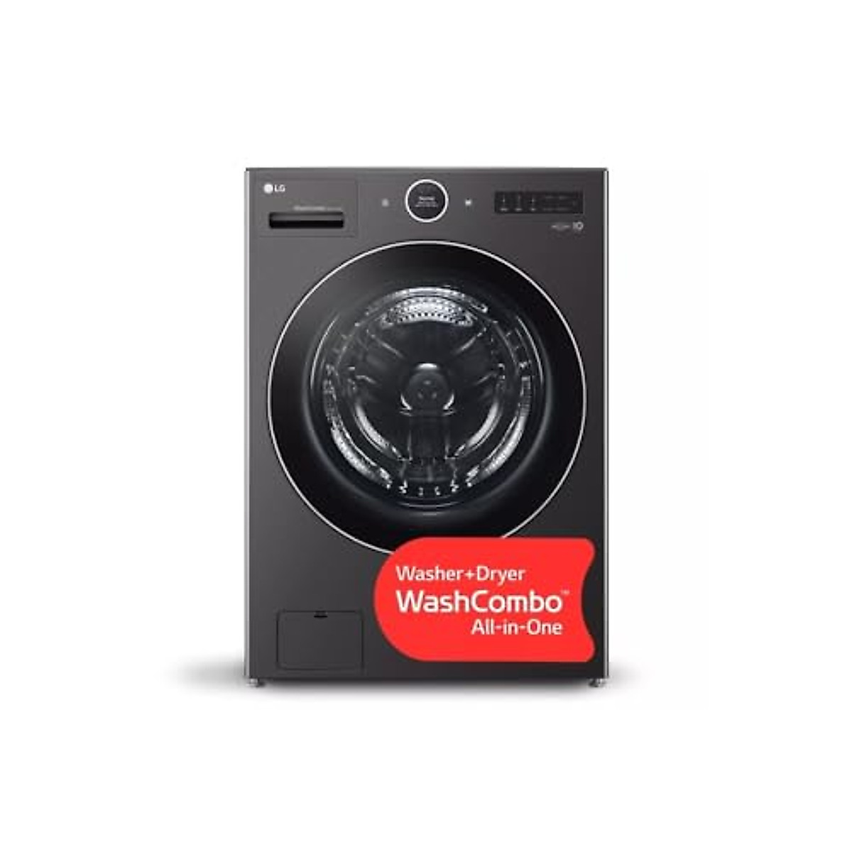 LG WM6998HBA Ventless Washer/Dryer Combo LG WashCombo All-in-One 5.0 cu. ft. Mega Capacity with Inverter HeatPump Technology and Direct Drive Motor