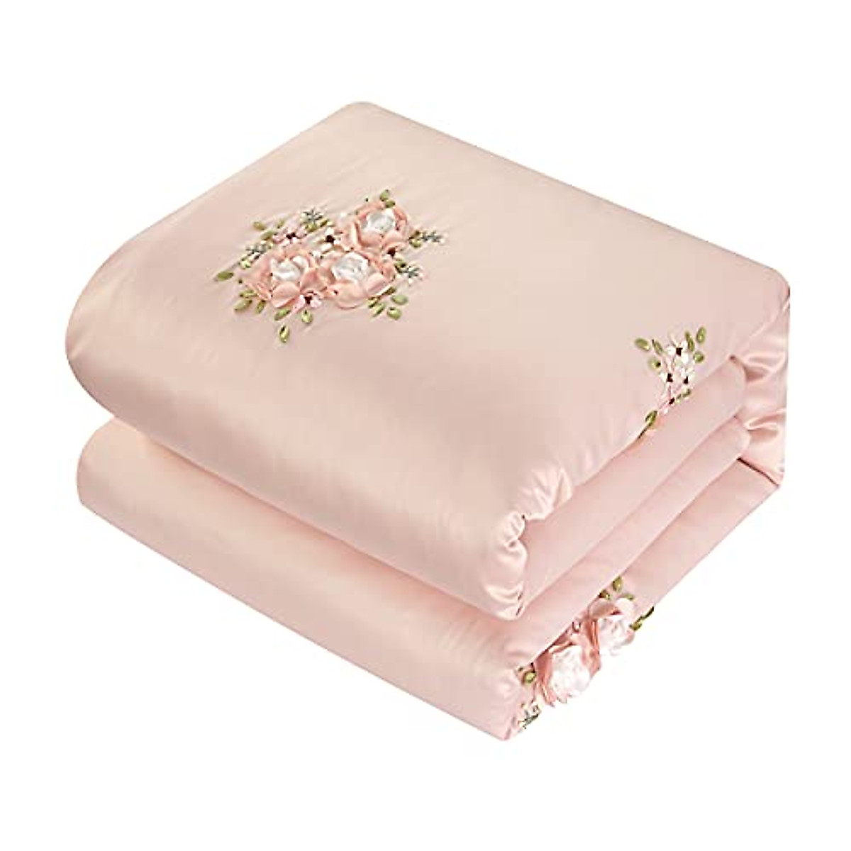 Chic Home Rosetta 5-Piece Comforter Set, Queen, Pink