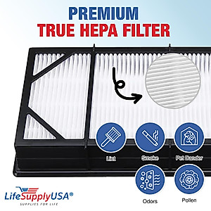 LifeSupplyUSA HEPA Filter Replacement and 2 Odor Pre-Filters Compatible with Honeywell HRF-CP2 Pet Clean Air Models HHT-013 HHT-016