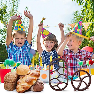 Newmemo Bread Dough Press Mold Set Bread Cutters Baking Bread Rolls Mold Plastic Pastry Cutters Kaiser Stamp Round Oval Classic Bread Press Mold for Baking Supplies