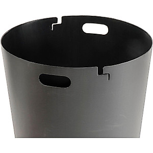 Global Industrial 36 Gallon Outdoor Metal Waste Receptacle, Black